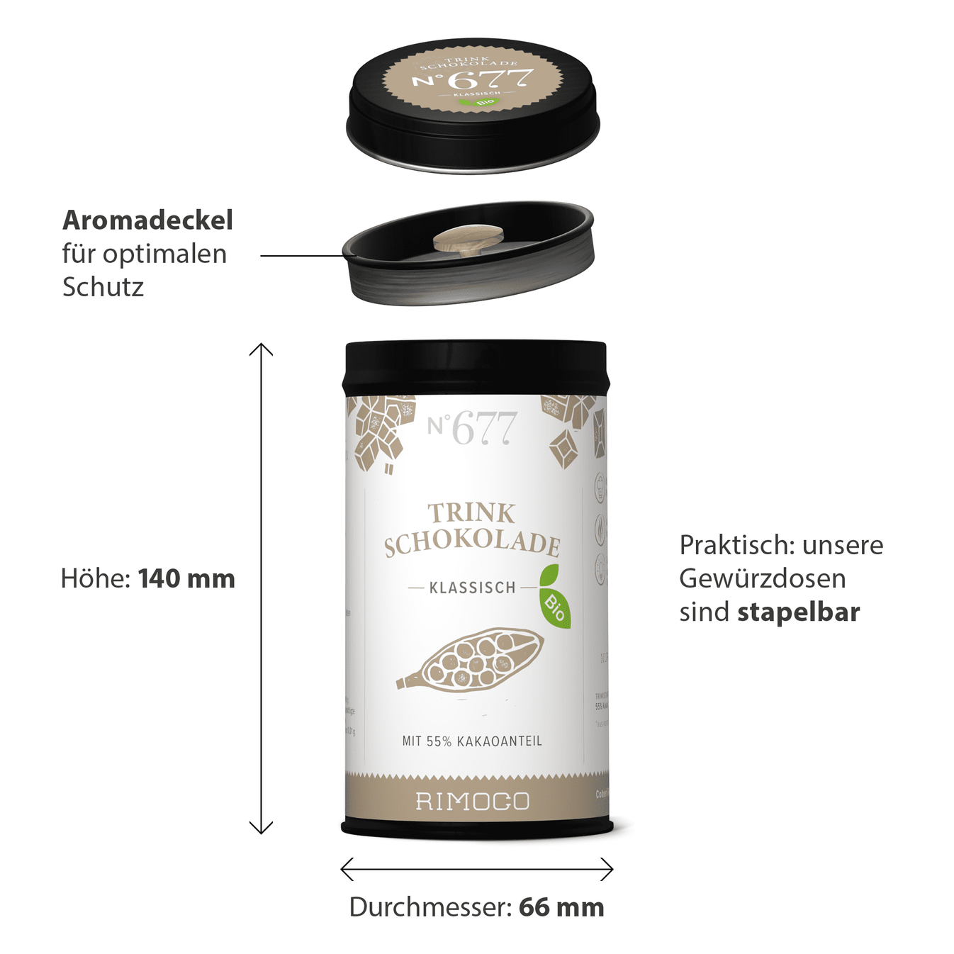Trinkschokolade in Bio-Qualität | Rimoco